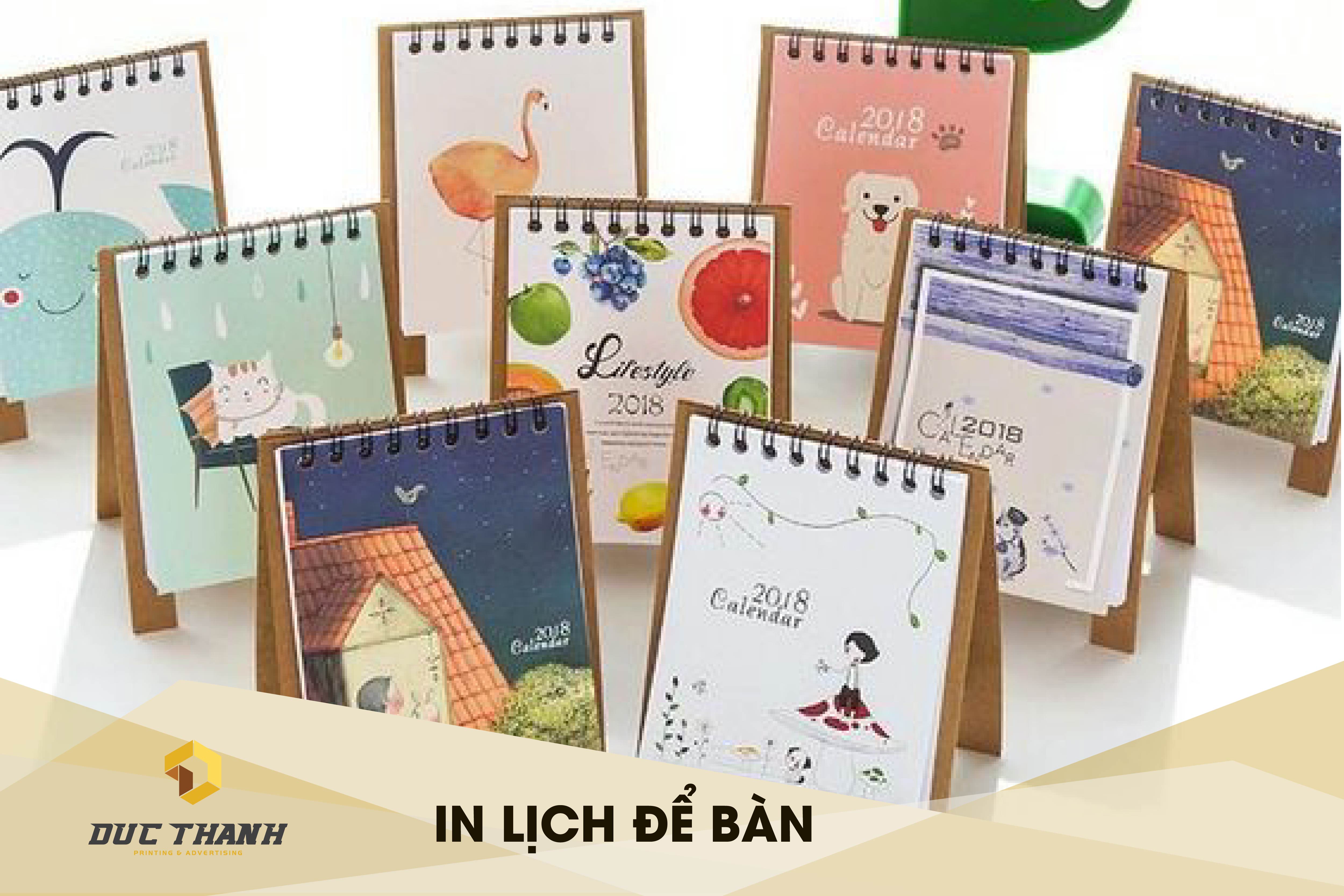 #1 In lịch để bàn giá rẻ + 15 Thiết kế mẫu lịch để bàn chữ A đẹp